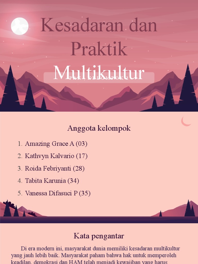 (AGM) PPT KEL 2-Kesadaran & Praktik Multikultur | PDF