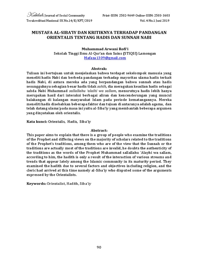 Pandangan Orientalis Tentang Hadis Dan Sunnah Nabi | PDF | Ilmu Sosial