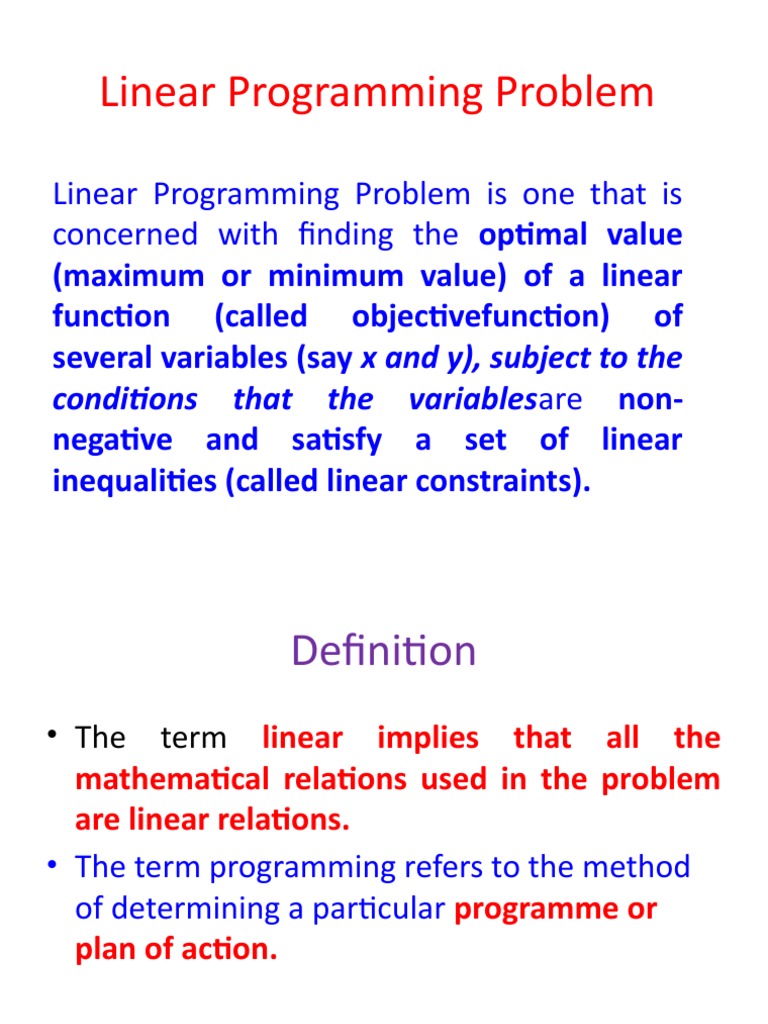 2.linear Programming Problem | PDF | Linear Programming | Mathematical ...