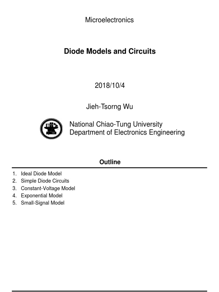 04 Diode Models and Circuits | Download Free PDF | Diode | Electrical Network