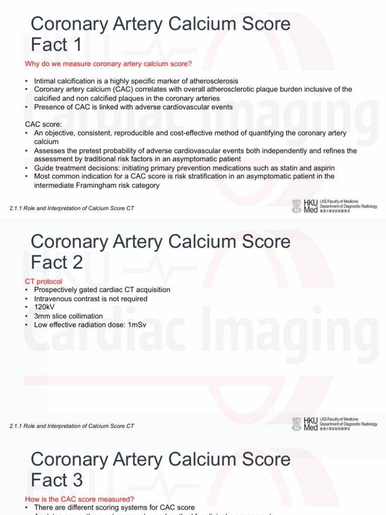 Understanding Coronary Calcium Scores | PDF | Clinical Medicine ...