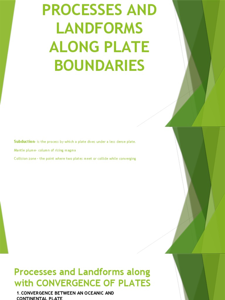 Processes and Landforms Along Plate Boundaries | PDF
