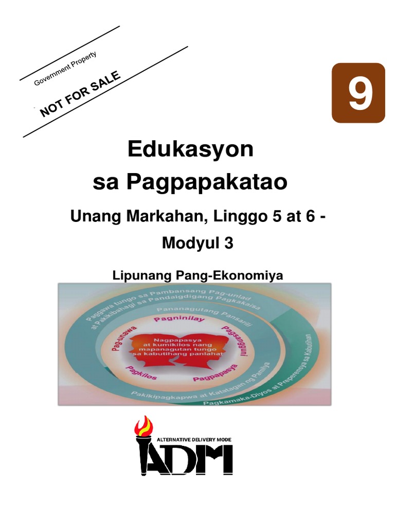EsP9 Q1 Mod3 Lipunang-Pang-Ekonomiya | PDF