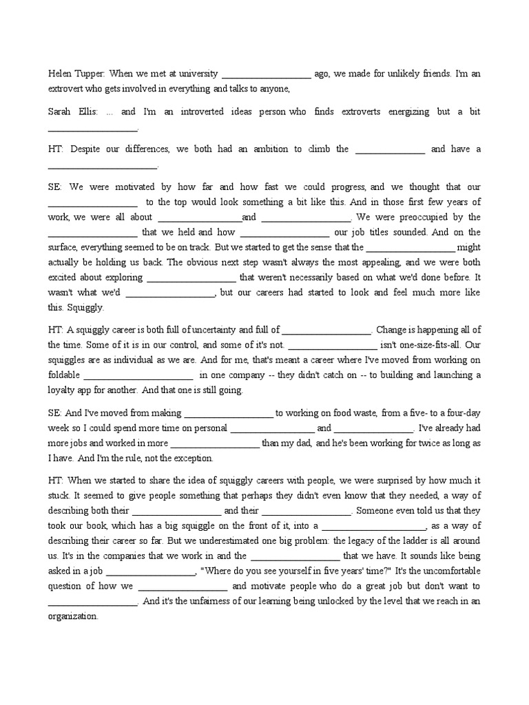 Group B The Best Career Path Isn T Always A Straight Line Pdf