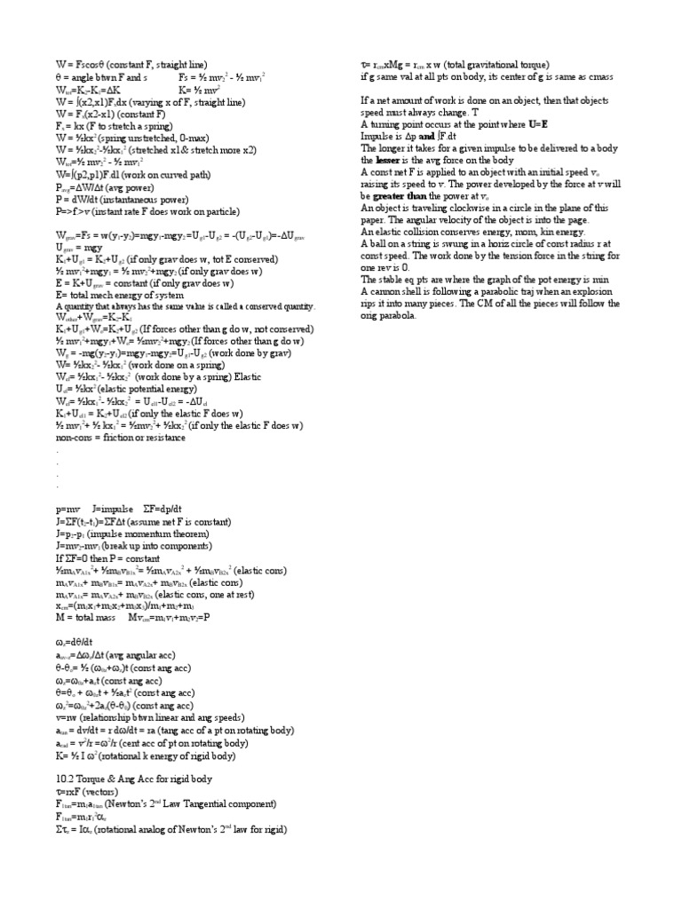 Physics MT 2 | PDF | Force | Speed