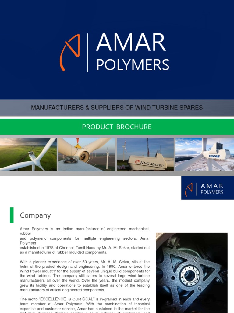Amar Polymers Vestas Profile | PDF | Wind Turbine | Wind Power