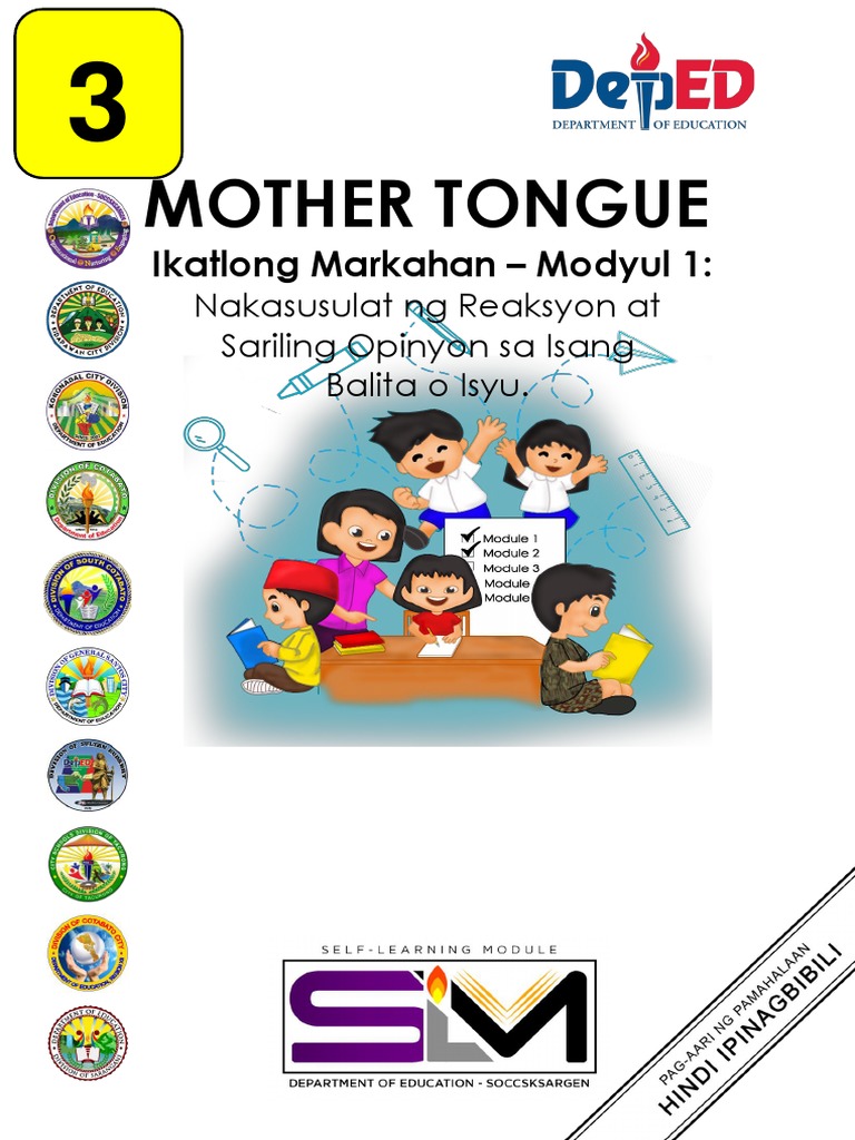 MTB3 - Q3 - M1 - Nakasusulat NG Reaksyon at Sariling Opinyon Sa Isang Balita o Isyu | PDF