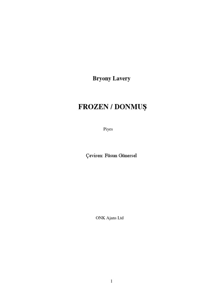 Bryony Lavery - Donmuş | PDF