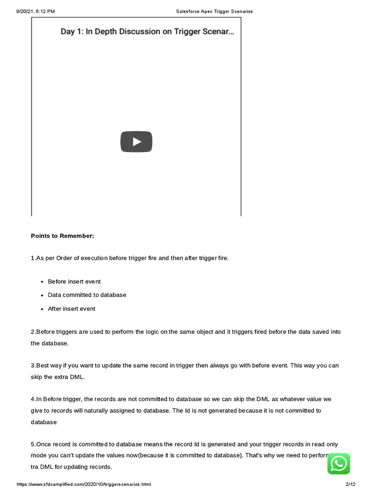 Salesforce Apex Trigger Scenarios | PDF | Databases | Computer Data