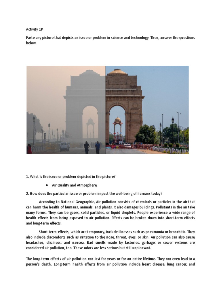 Sts Issue Or Problem In Science And Technology Pdf Air Pollution Particulates 6645