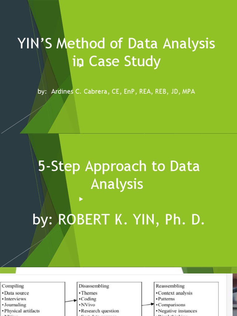 Yin'S Method of Data Analysis in Case Study: By: Ardines C. Cabrera, Ce, Enp, Rea, Reb, JD, Mpa ...