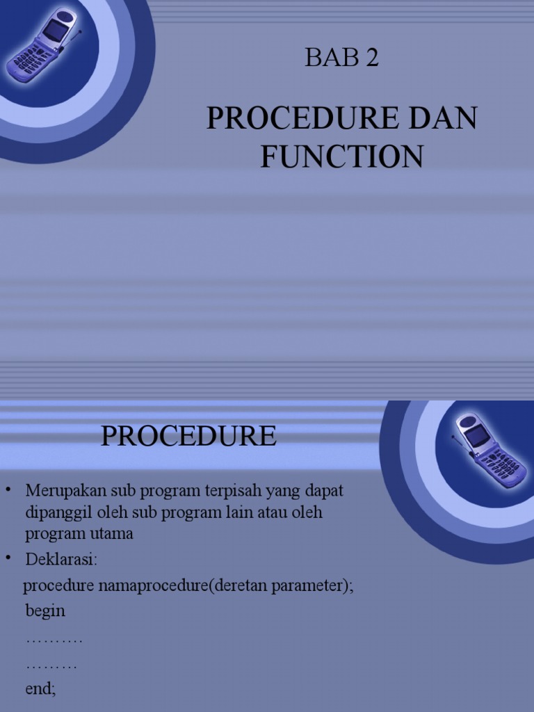 Procedure Dan Function Pada PHP | PDF | Komputer