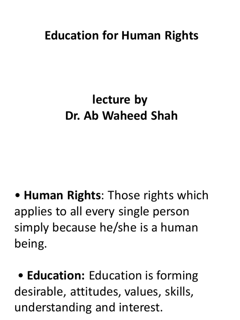Education For Human Rights | Download Free PDF | Liberty | Human Rights