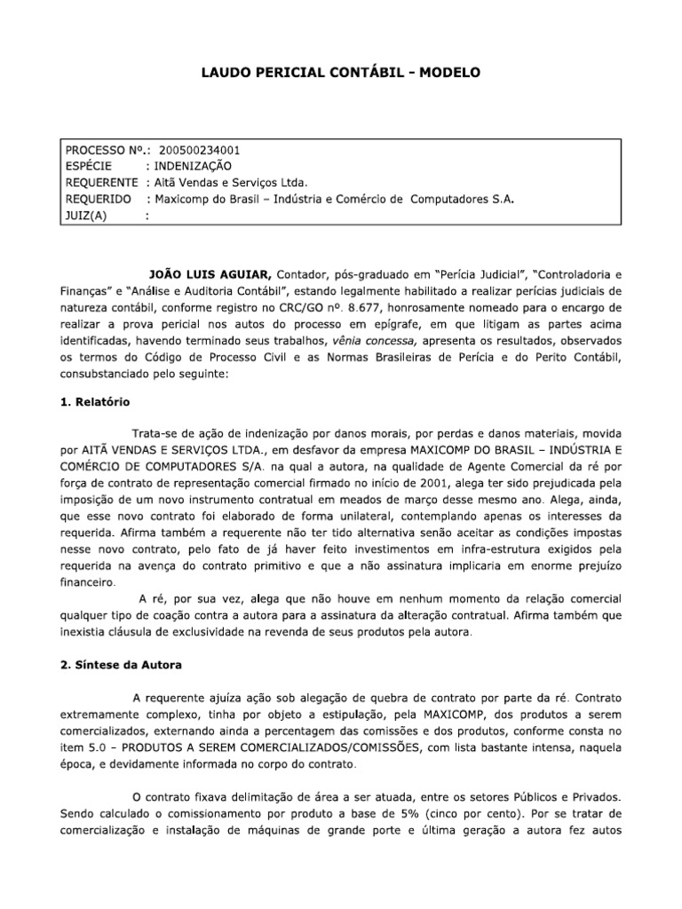 Modelo de Laudo | PDF