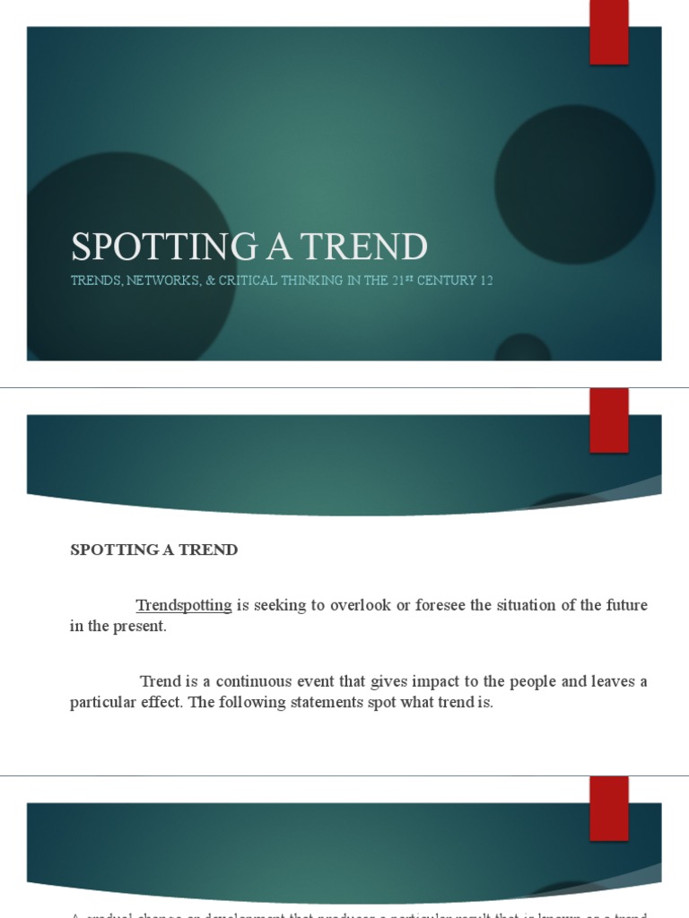 Lesson 2 - Spotting A Trend | PDF