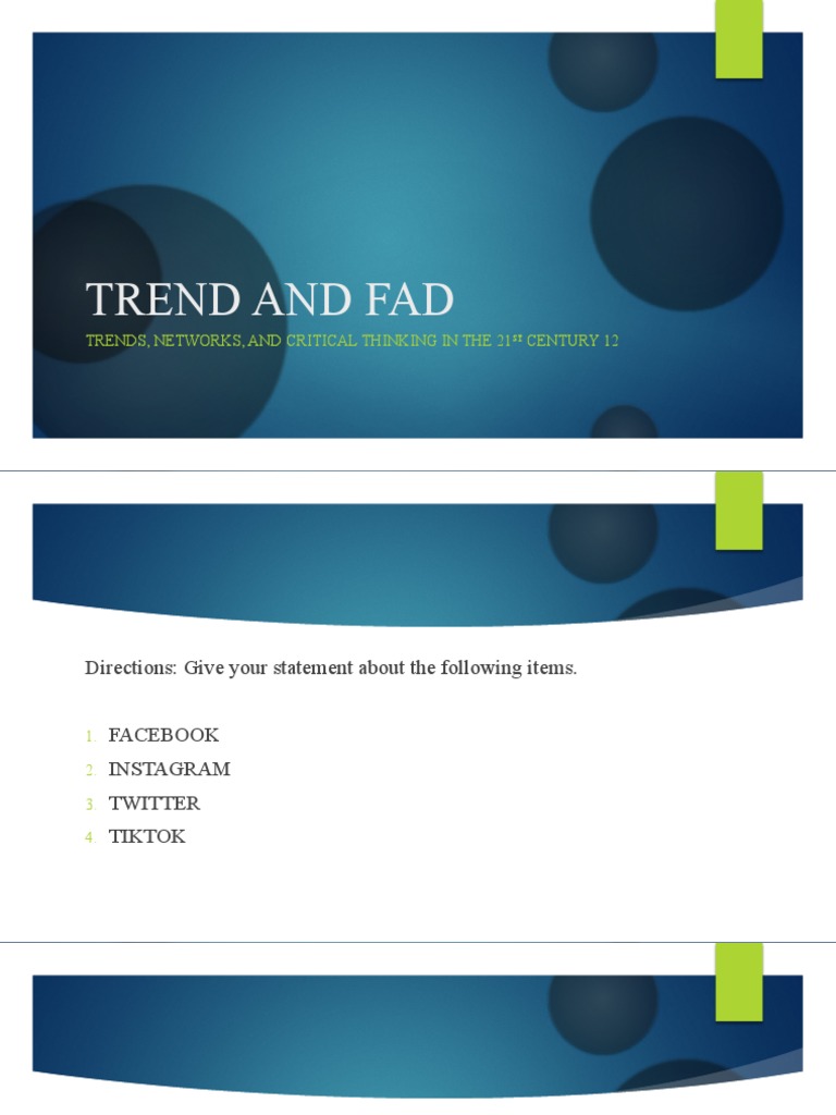 Lesson 1 - Trend and Fad | PDF | Career & Growth | Social Science