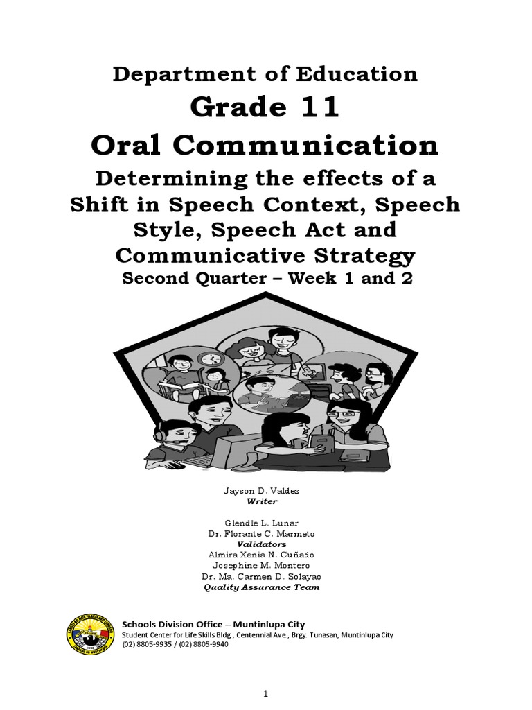 Final English Grade 11 Week 1 2 Oral Com Second Quarter | PDF ...