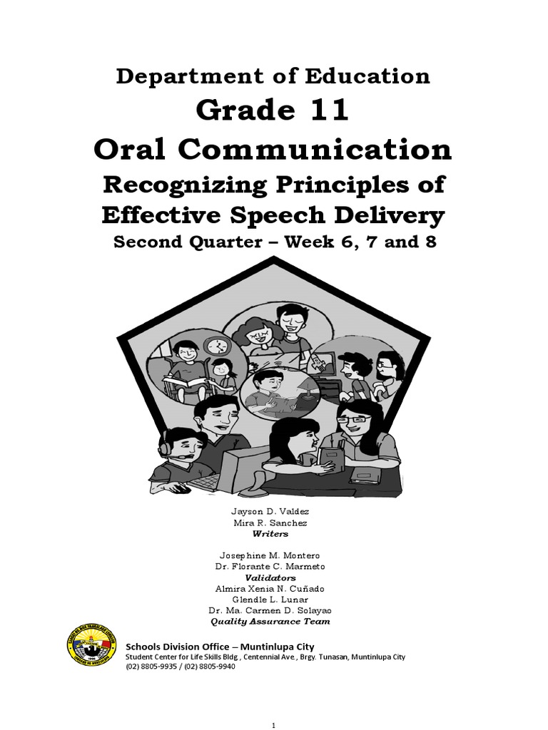 Final English Grade 11 Week 6 7 8 Oral Com Second Quarter | PDF ...