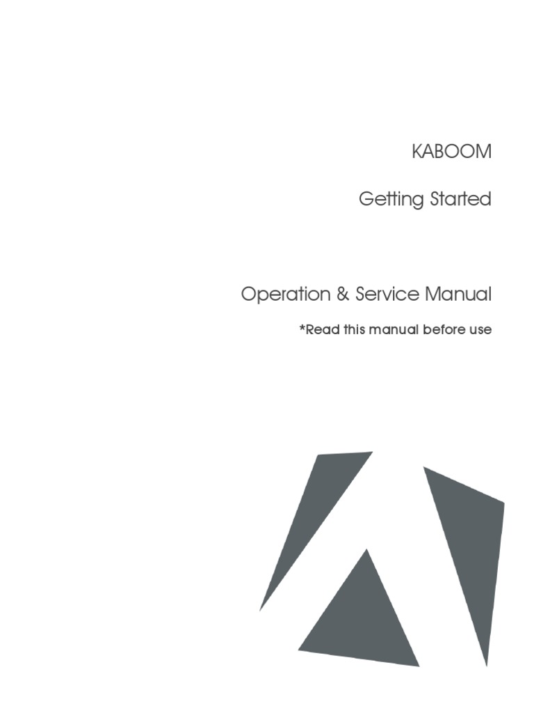 Kaboom Getting Started: Read This Manual Before Use | PDF ...