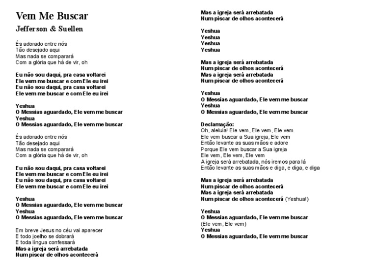 Vem Me Buscar | PDF Vem Me Buscar | PDF