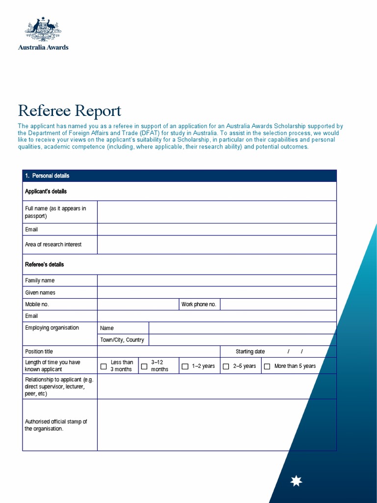 Referee Report: 1. Personal Details | PDF | Leadership | Psychological ...