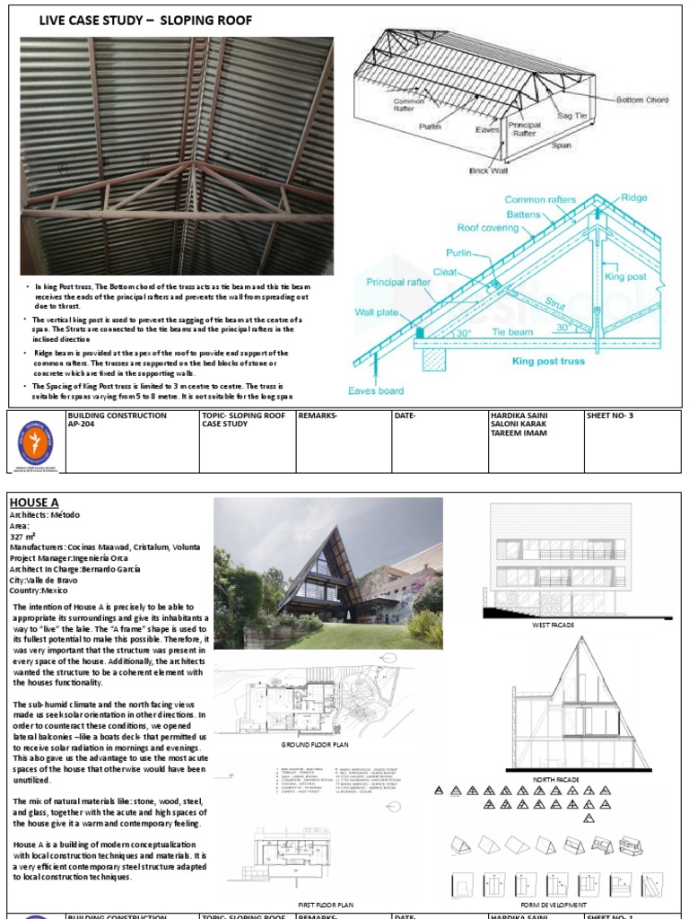 Live Case Study - Sloping Roof | PDF | Truss | Building Engineering
