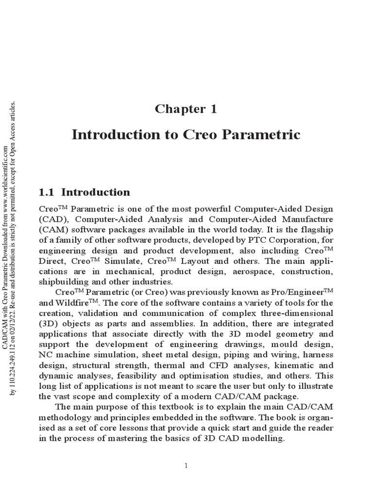 Introduction To Creo Parametric | PDF | Computer Aided Design | Icon (Computing)