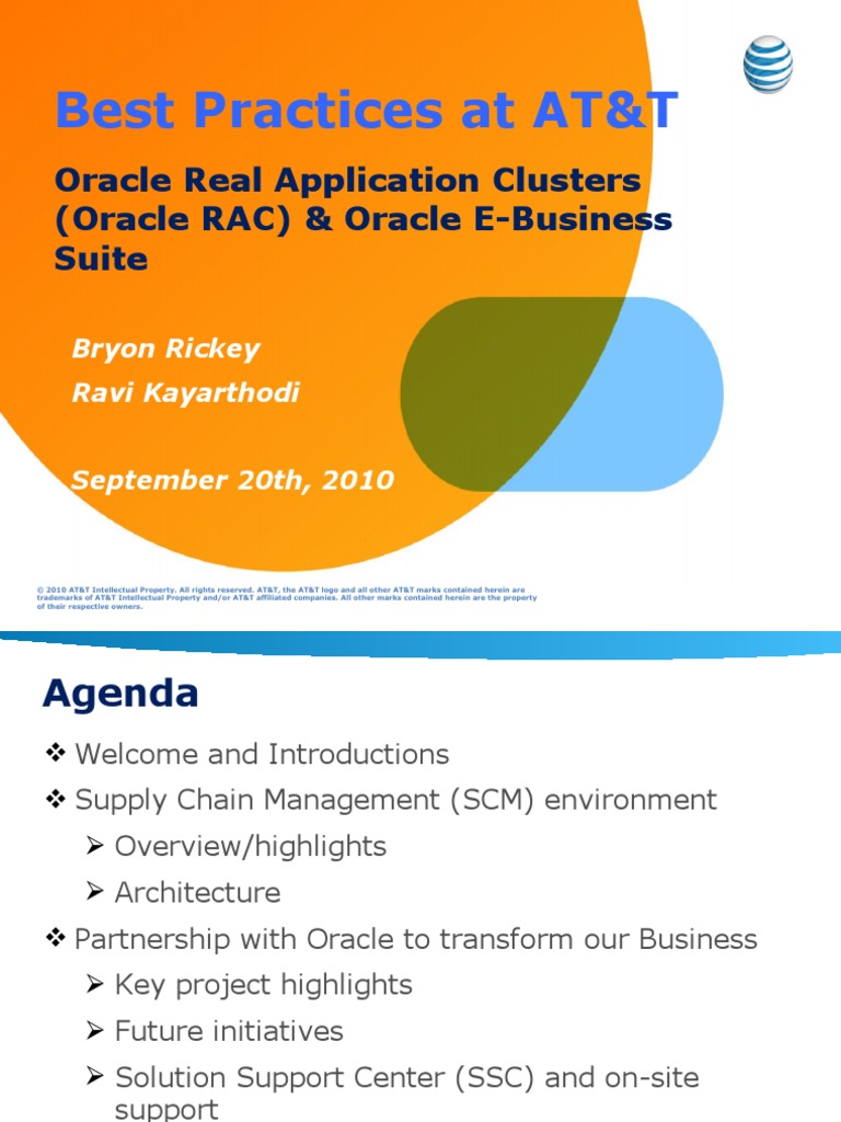 Best Practices at AT&T: Oracle Real Application Clusters (Oracle RAC ...