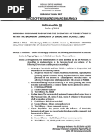 Barangay Ordinance Template | PDF