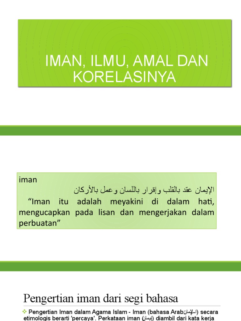 Iman, Ilmu Dan Amal | PDF