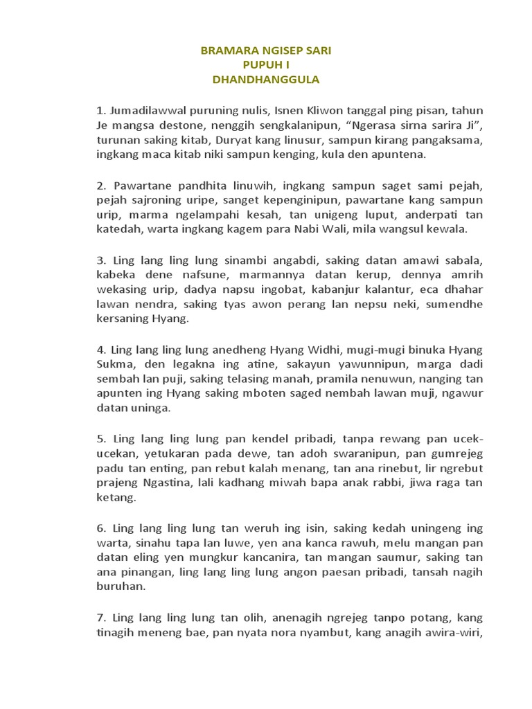 Lirik dan Makna Suluk Linglung | PDF