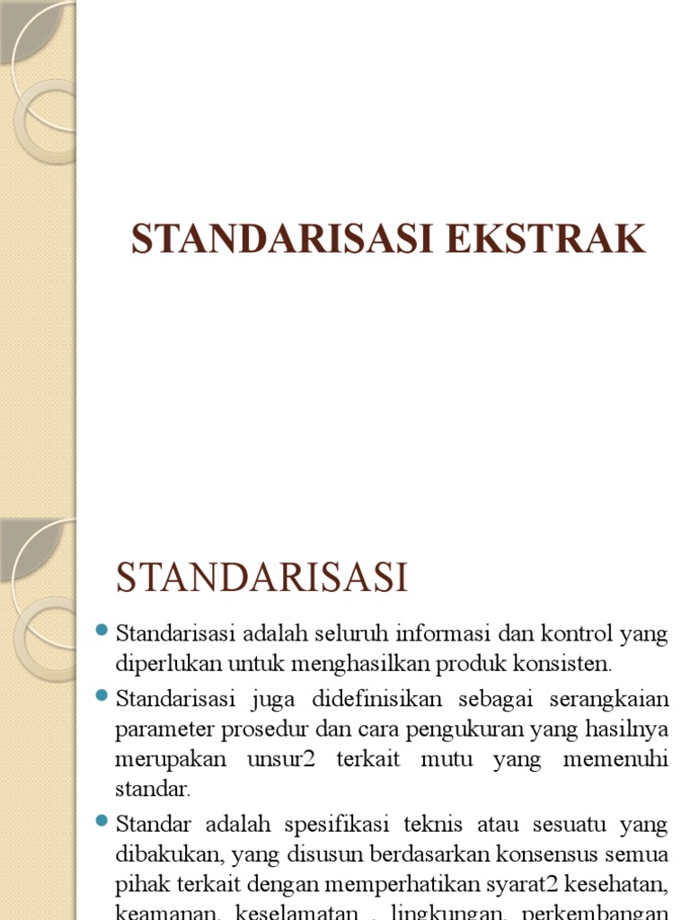 Standarisasi Ekstrak | PDF