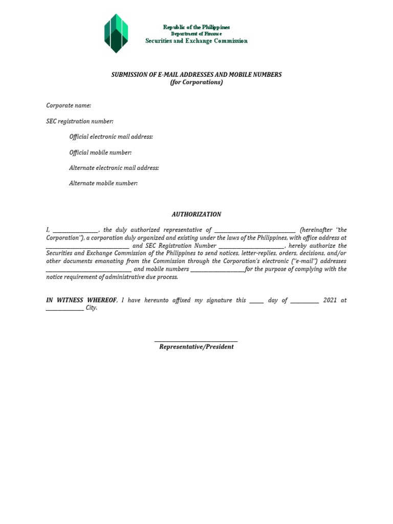 Securities and Exchange Commission: Republic of The Philippines | PDF