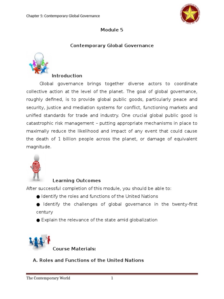 Chapter 5: Contemporary Global Governance | PDF | World Politics ...