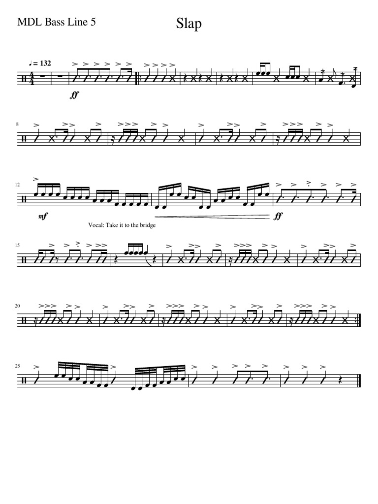 Slap - MDL Bass Line 5 | PDF