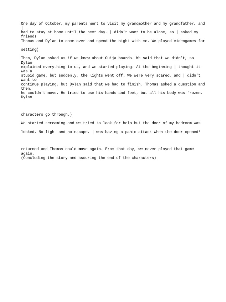 Sample Scary Story | PDF