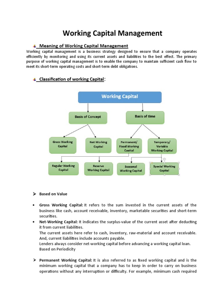 Working Capital Management' | PDF | Factoring (Finance) | Commercial Paper