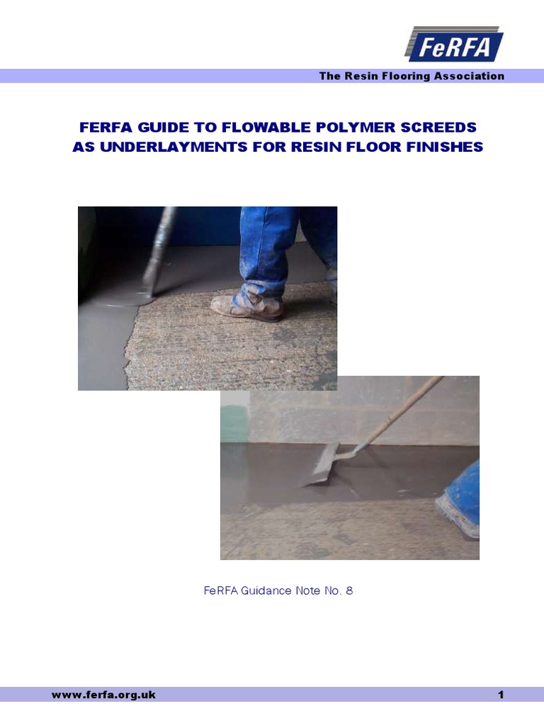 Ferfa Guide To Flowable Polymer Screeds As Underlayments For Resin ...