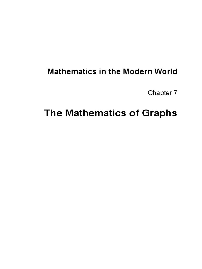 Mathematics in The Modern World Chapter 7 | PDF | Vertex (Graph Theory) | Mathematical Concepts