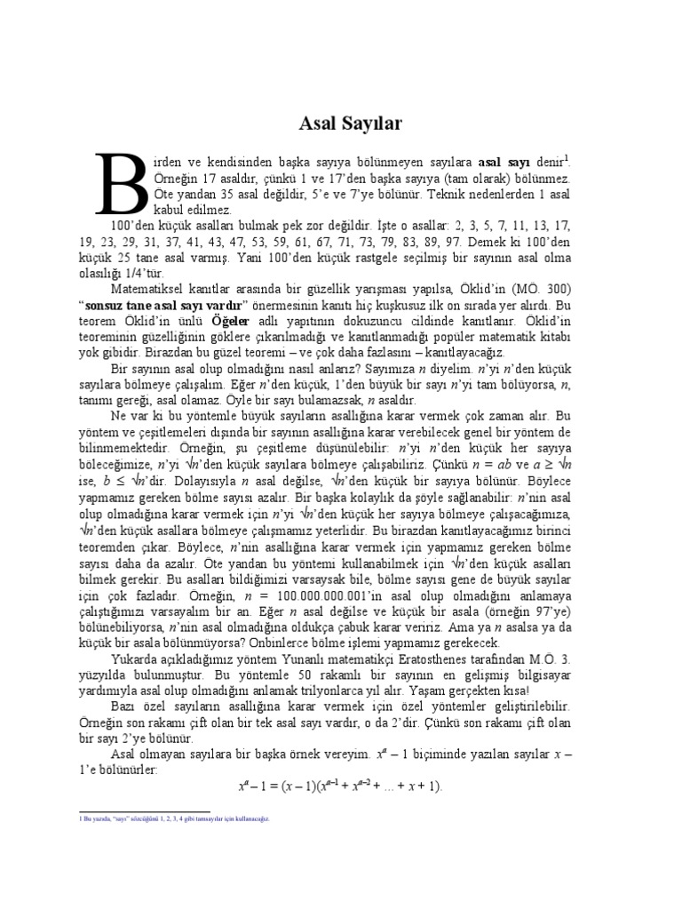 K 6 Asal Sayilar | PDF