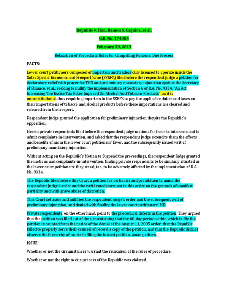 Case Digests - Civil Procedure I | PDF | Judgment (Law) | Injunction