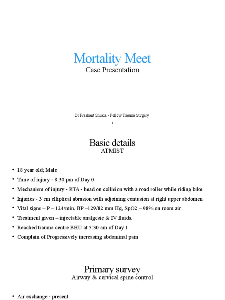 Mortality Meet CASE | PDF | Medical Specialties | Physiology
