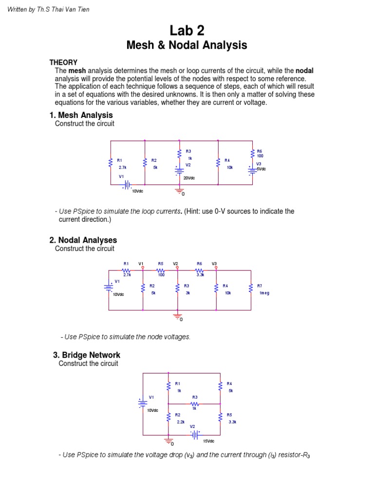 Mesh and Nodal Analysis Techniques | PDF | Electronics | Computer Science