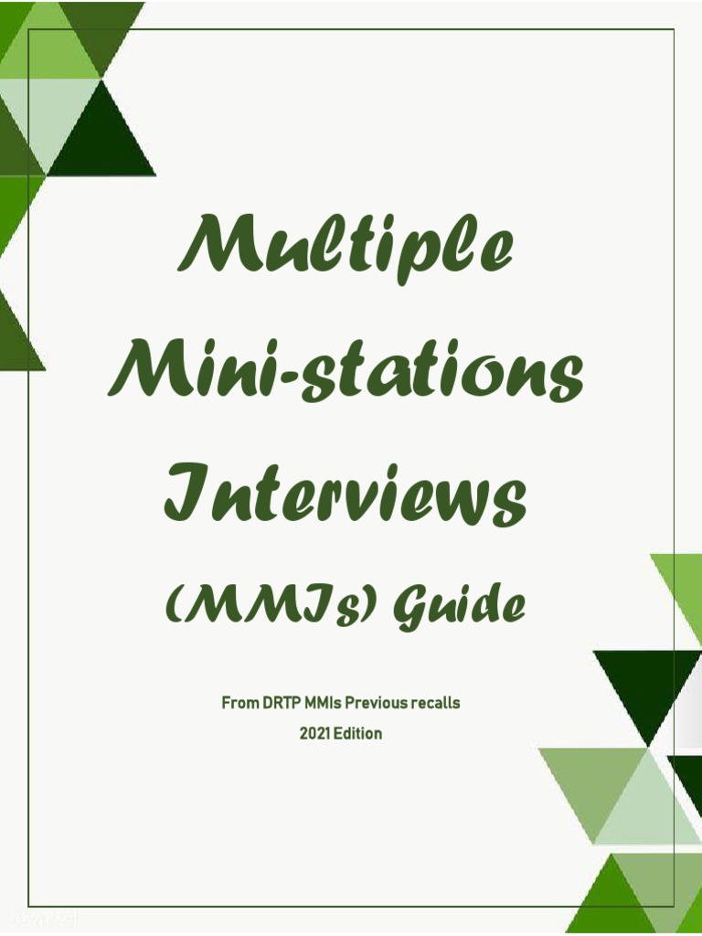Multiple Mini-Stations Interviews: (Mmis) Guide | PDF | Informed ...