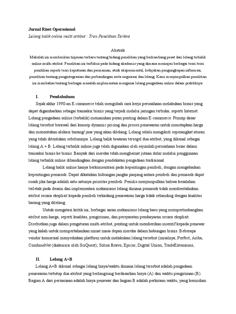 Jurnal Riset Operasional | PDF | Bisnis