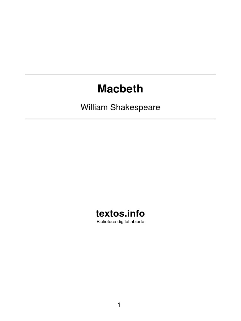 Macbeth: Tragedia de Shakespeare | PDF