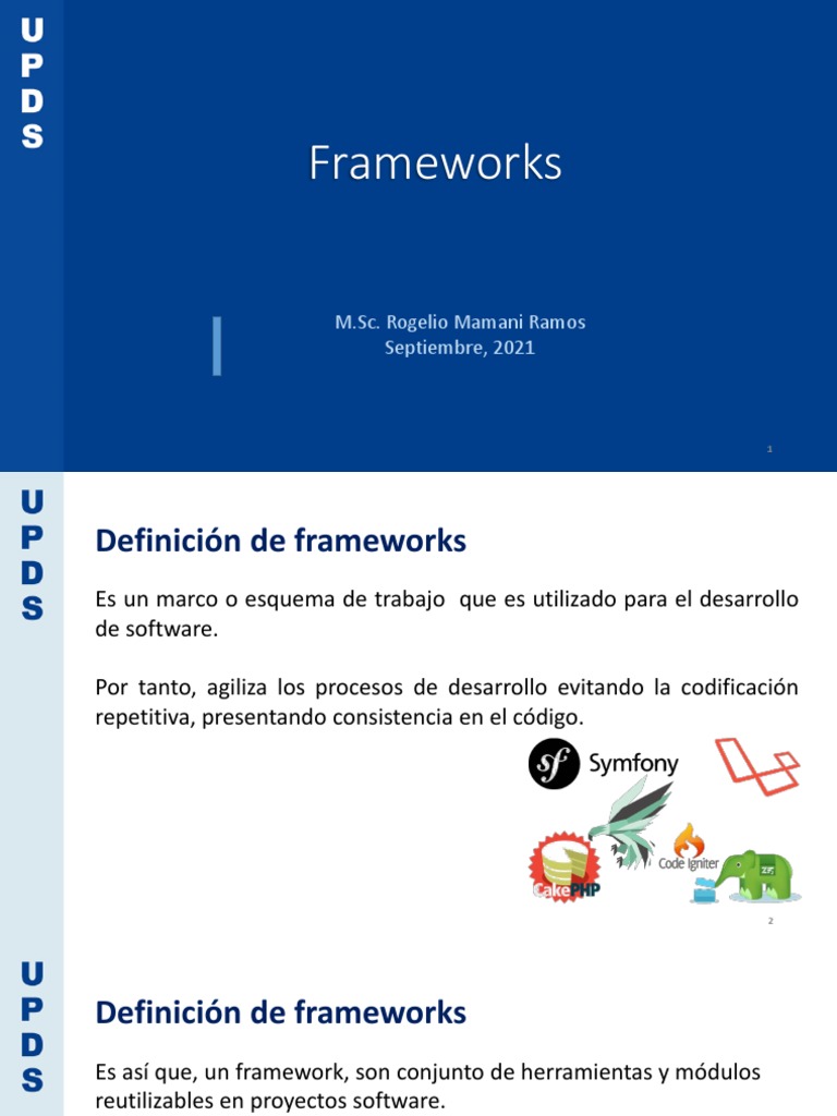 01 Frameworks | PDF | Software de la aplicacion | Marco de software