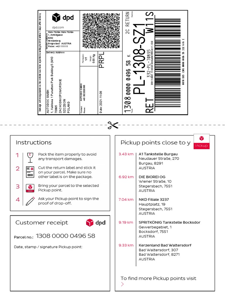 Parcel Pickup Locations Guide | PDF | Written Communication | Service ...