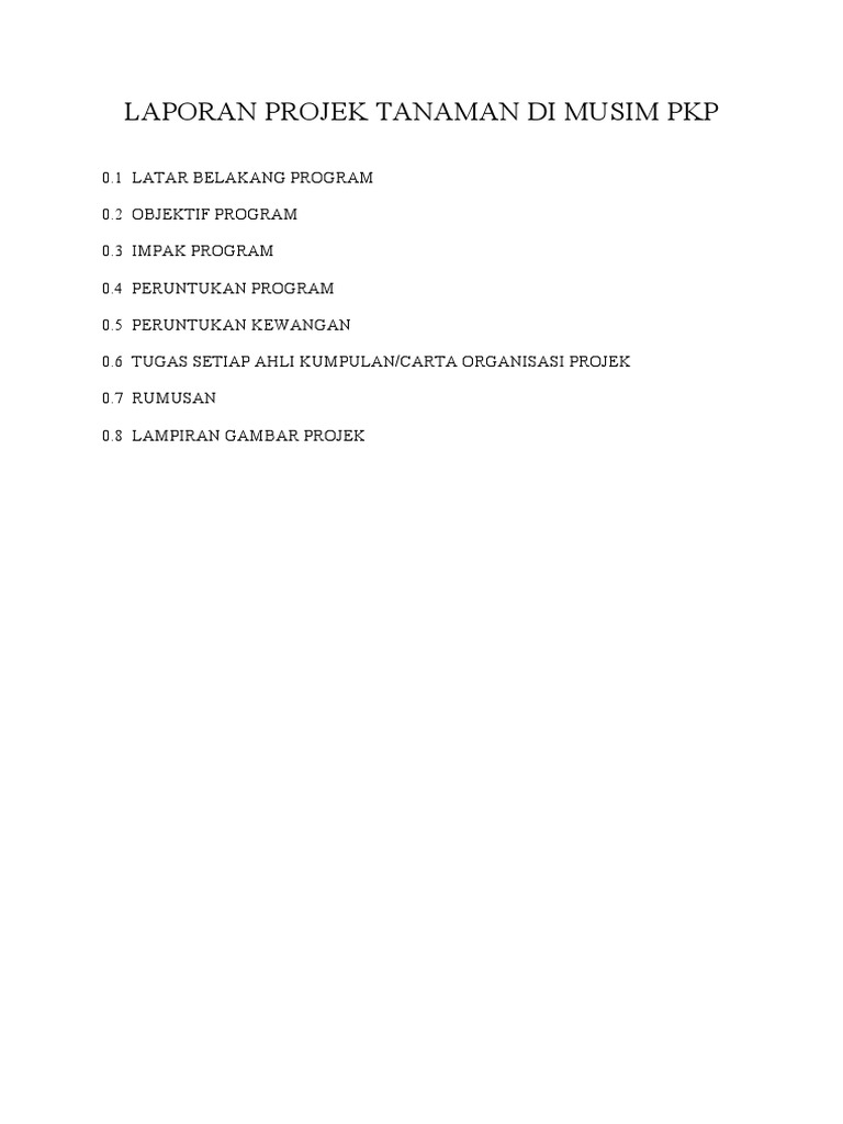 Projek Tanaman Musim PKP | PDF | Teknologi & Rekayasa