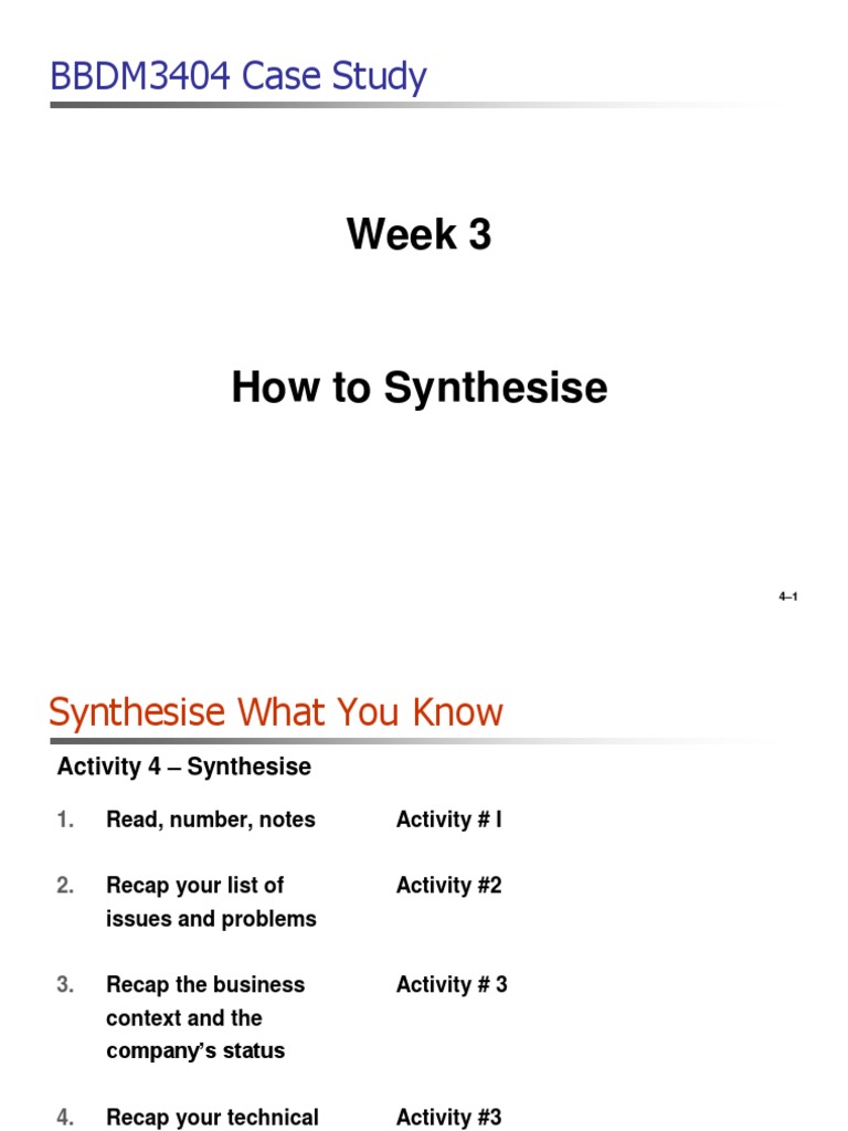 Week 3: BBDM3404 Case Study | PDF | Swot Analysis | Strategic Management